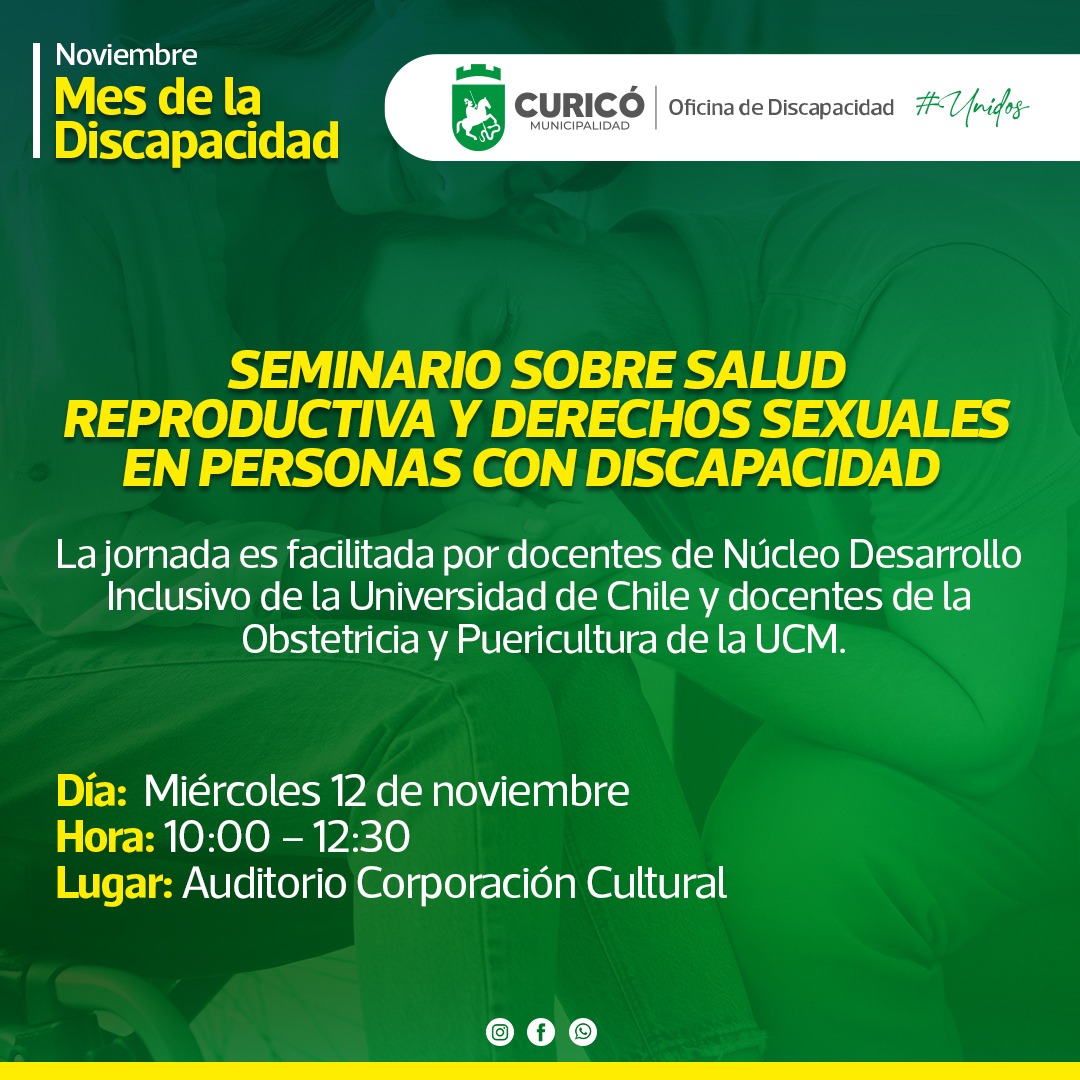 Curicó Abordará Salud Reproductiva Y Derechos Sexuales En Personas Con 3808